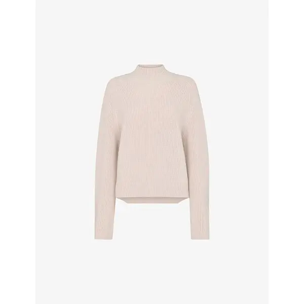 Whistles High-neck Wool-blend Jumper - Cream