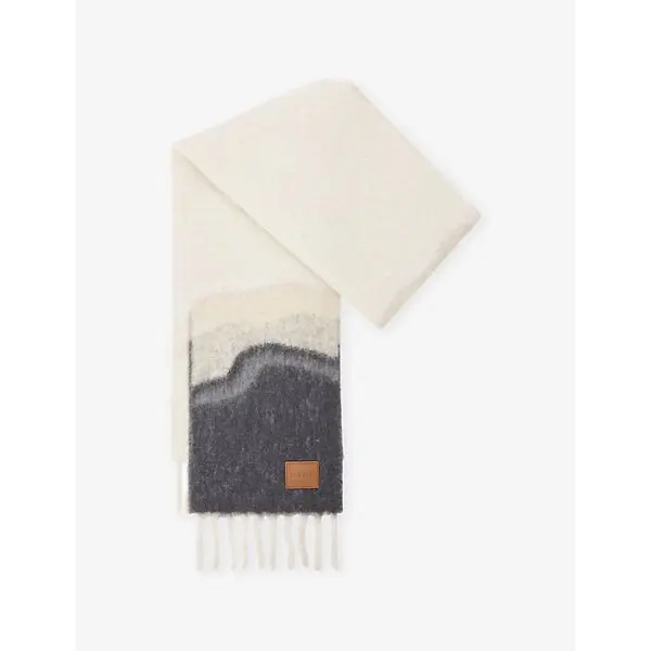 Loewe Jacquard-pattern Alpaca And Wool-blend Scarf
