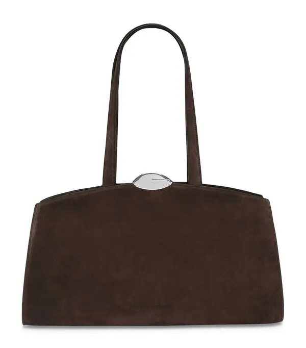 Benedetta Bruzziches Suede Serena Top-handle Bag - Brown