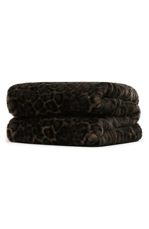 Apparis Jumbo Brady Print Blanket - Dark Leopard