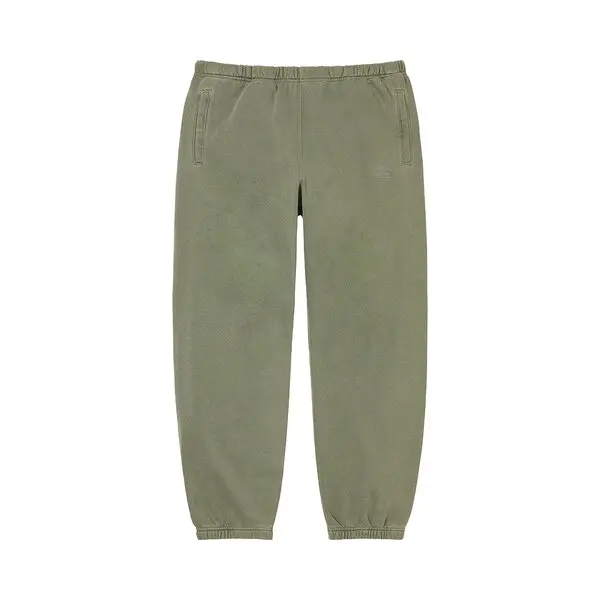 Supreme X The North Face Pigment Printed Sweatpant 'olive - Green