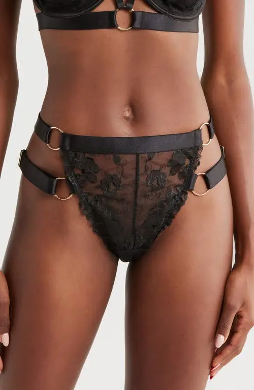 KILO BRAVA Double Strap High Waist Lace Thong