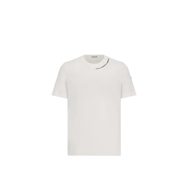 Moncler Embossed Logo Cotton T-shirt - White