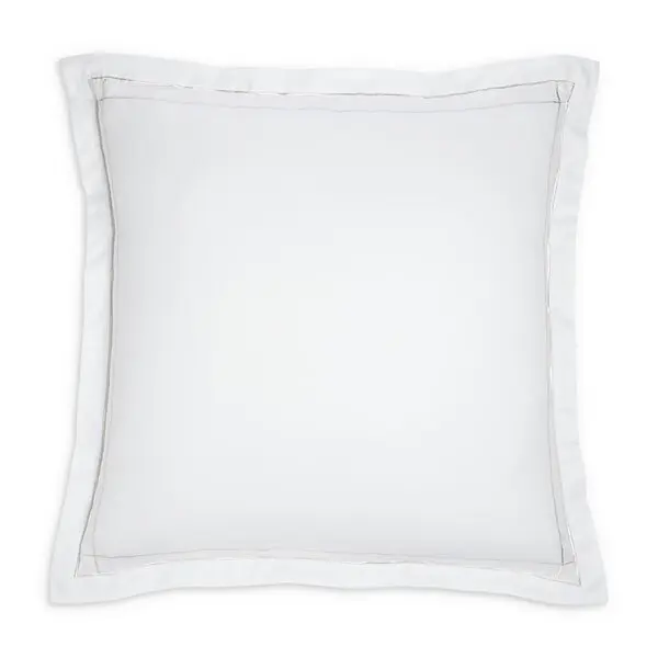 AMALIA HOME COLLECTION Dalila Sateen Euro Sham Exclusive - White/silver