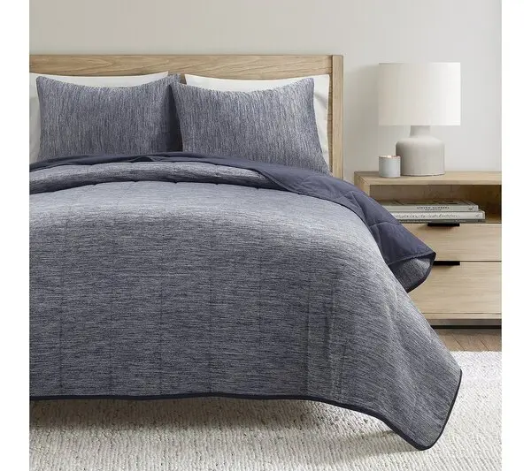 LUSH DECOR Cooling Quilted Quilt 3pc Set Full/q Ueen