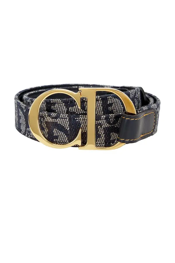 Dior Trotter Cd Belt In Navy - Blue | Editorialist display picture 2