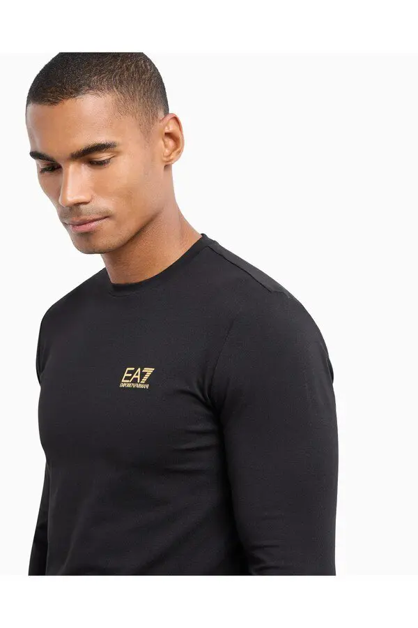 Emporio Armani Long-sleeved Cotton Core Identity T-shirt - Black