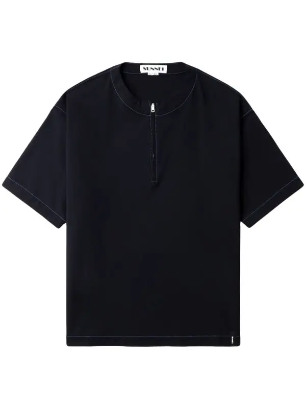 Sunnei Logo-patch T-shirt - Blue