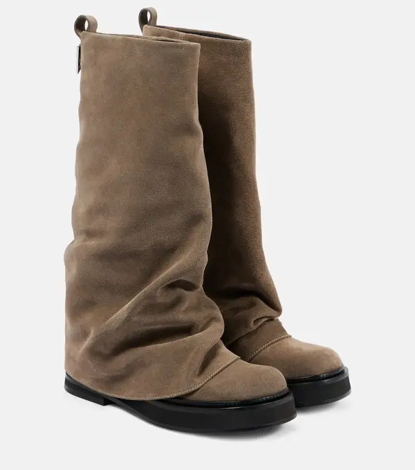 Attico Robin Knee-high Suede Boots - Brown