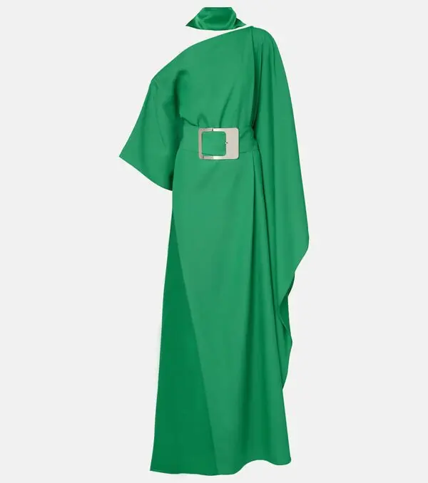 TALLER MARMO Taylor Scarf-detail Crêpe Cady Kaftan