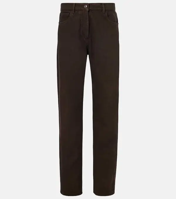 THE ROW Bercy Straight Jeans - Brown