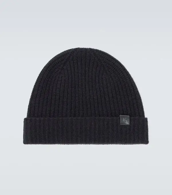 TOM FORD Ribbed Cashmere Beanie - Black