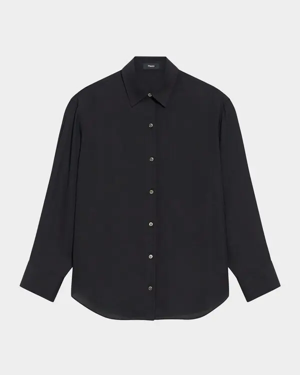 Theory Boyfriend Shirt - Black