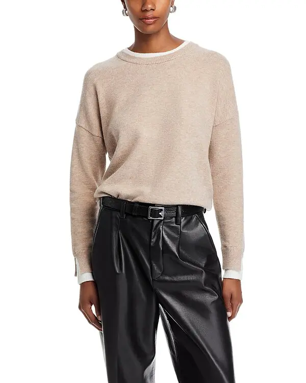SIX FIFTY Ashlin Layered Look Sweater - Latte