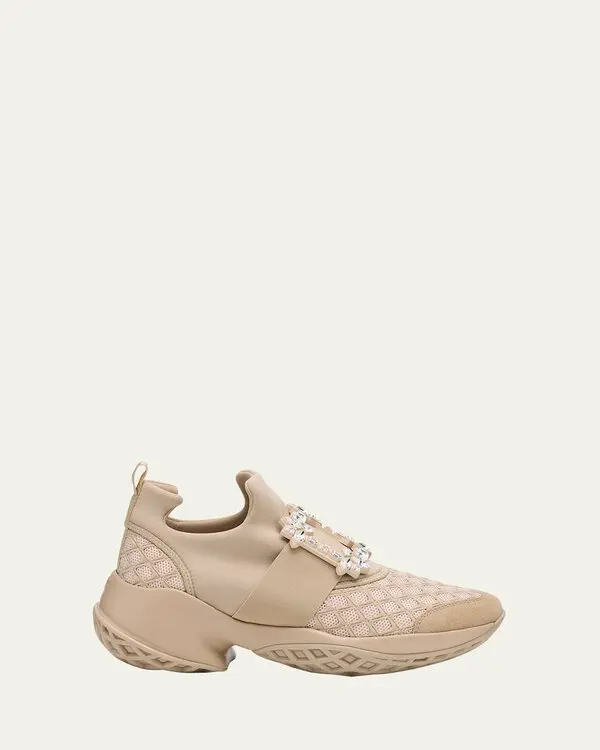 ROGER VIVIER Viv Run Strass Buckle Sneakers