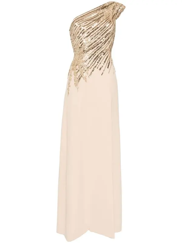 SAIID KOBEISY One-shoulder Gown - Neutrals