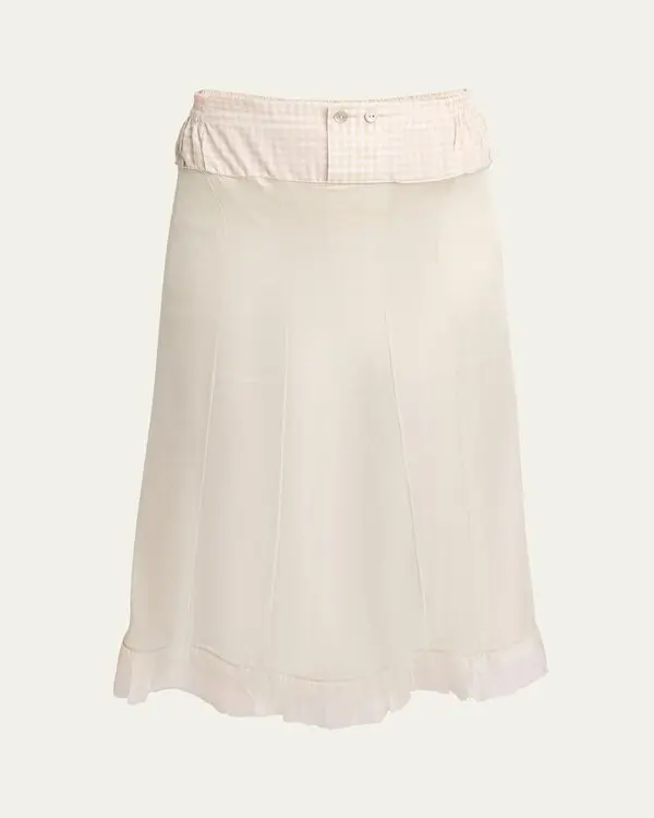 MAISON MARGIELA Check Hybrid Midi Skirt
