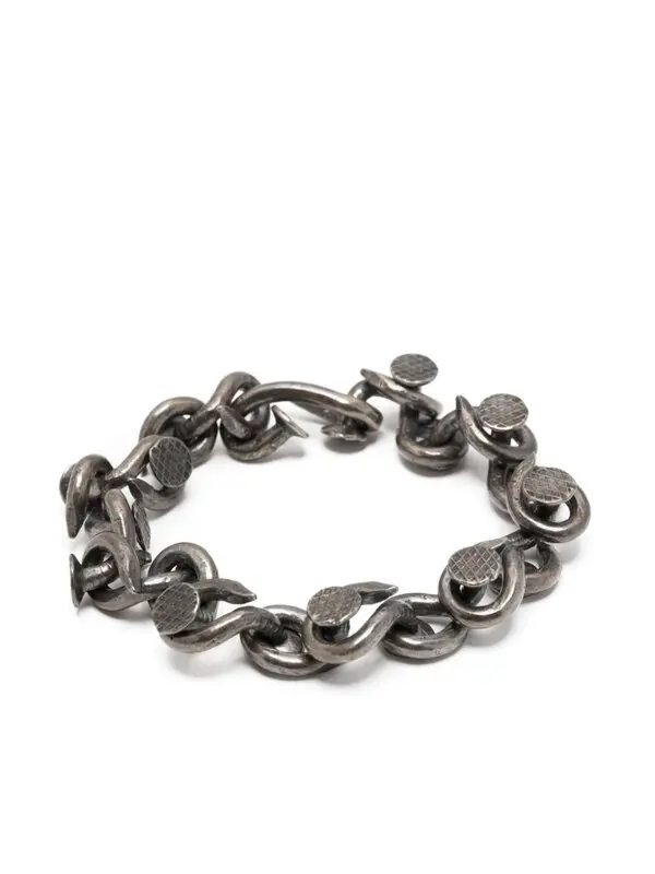 Guidi Nail Chain Bracelet - Silver