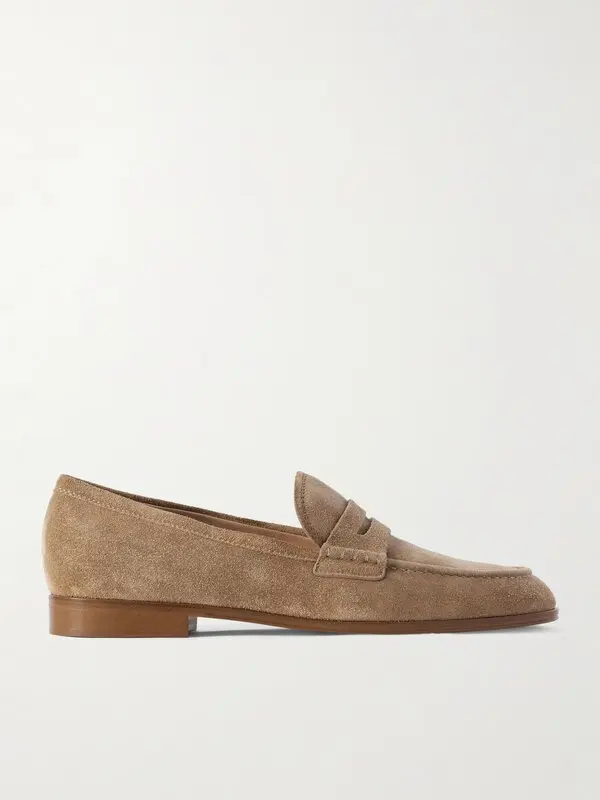 GIANVITO ROSSI Georgie Suede Loafers - Brown