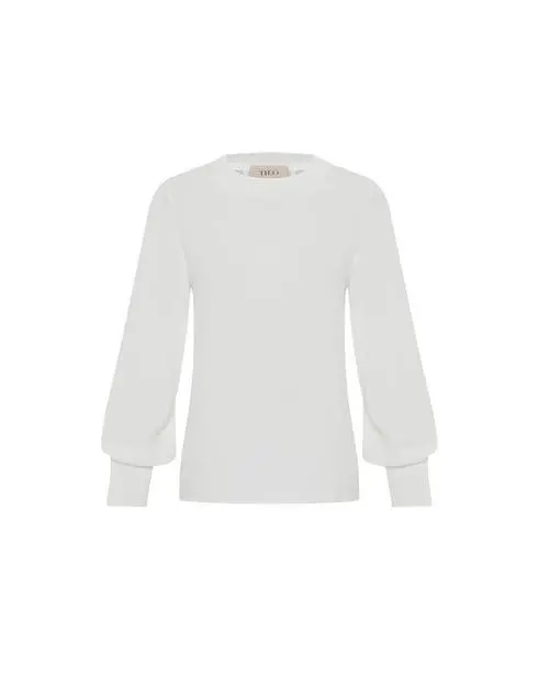 THEO THE LABEL Dione Lace Pleated Top