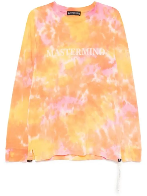 MASTERMIND WORLD Logo Print Long-sleeves T-shirt - Orange