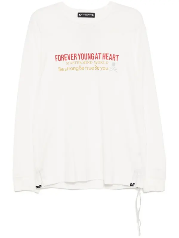 MASTERMIND WORLD Slogan Print Long-sleeves T-shirt