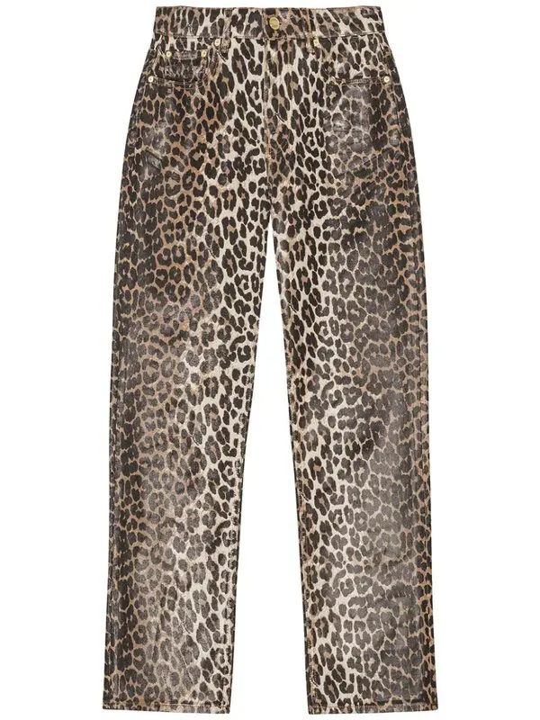 GANNI Leopard-print Trousers