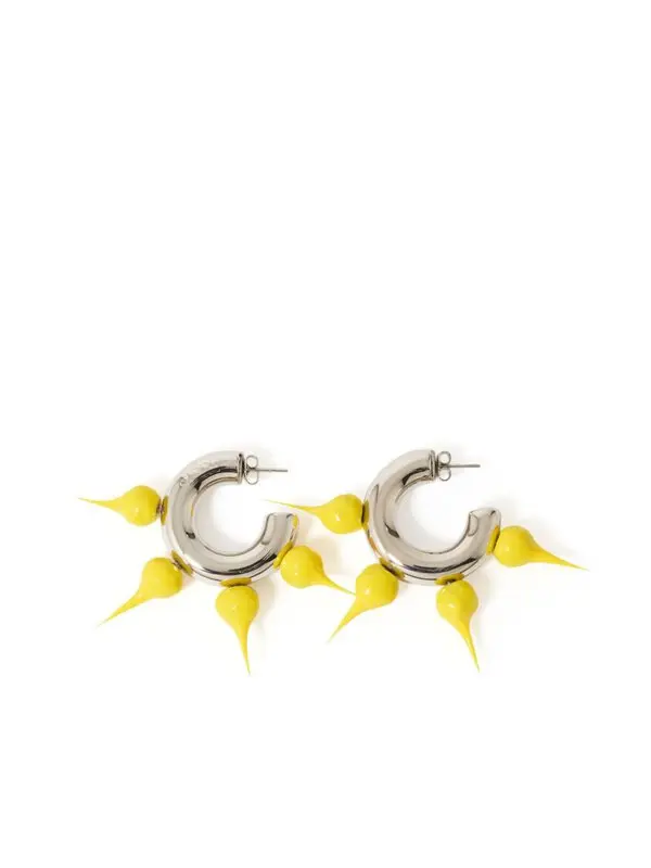 Sunnei Small Spike Hoop Earrings - Silver