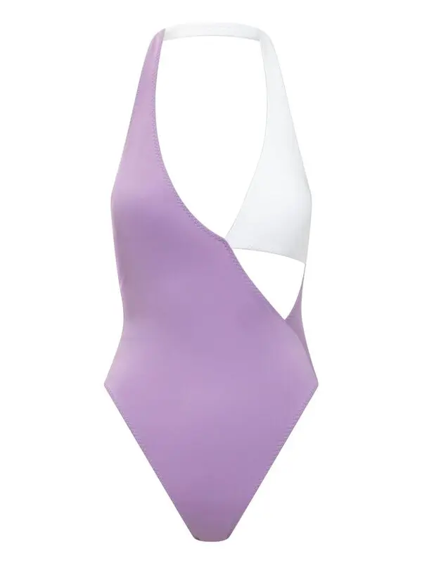 ALESSANDRO VIGILANTE Two-tone One-piece Swimsuit - White