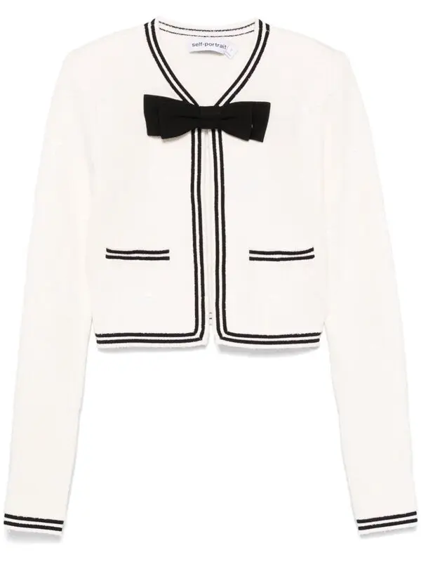 SELF-PORTRAIT Bow-jacquard Jacket