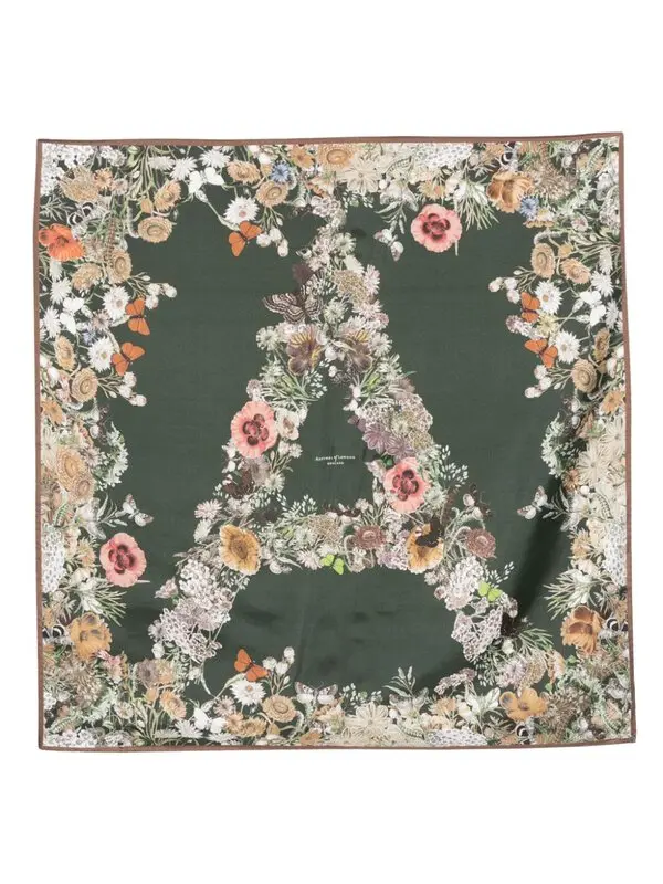 ASPINAL OF LONDON Ombre 'a' Floral Scarf