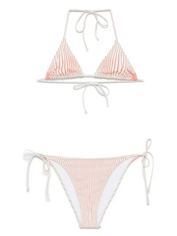 Jean Paul Gaultier Pinstripe Bikini - Green