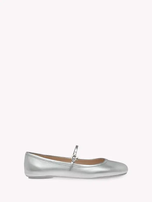 GIANVITO ROSSI Carla Ballerina - Silver Nappa