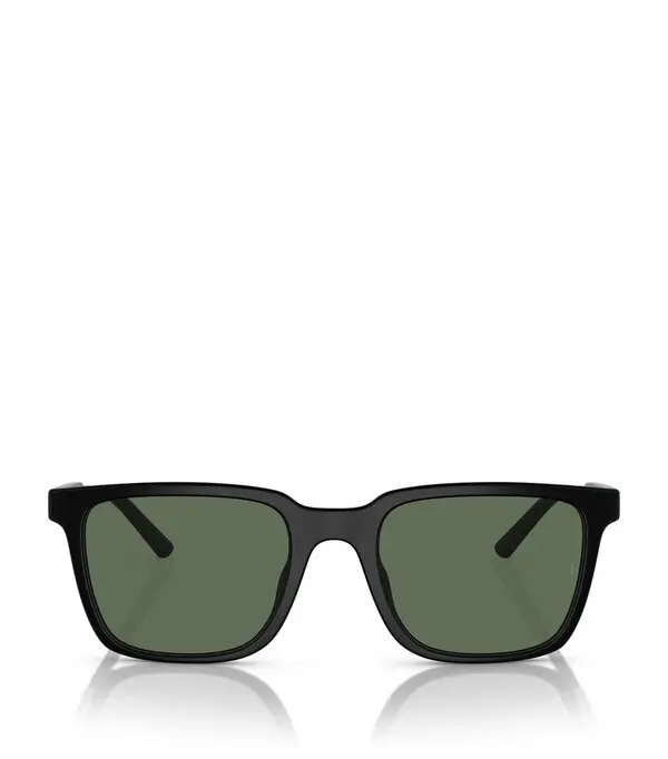 Oliver Spencer Acetate Square Frame Sunglasses - Black