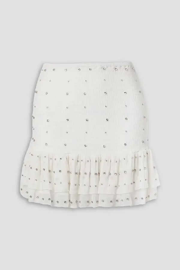 Retrofete Lucille Crystal-embellished Mini Skirt