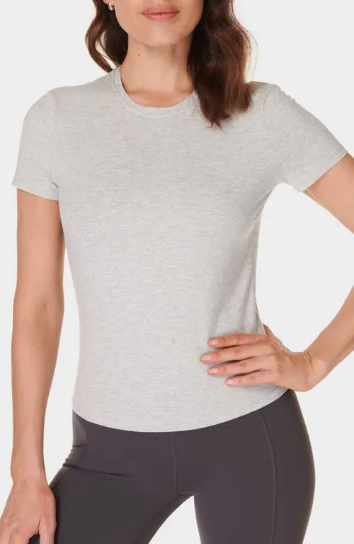 Sweaty Betty Essential Sculpt Tee - Light Grey Marl