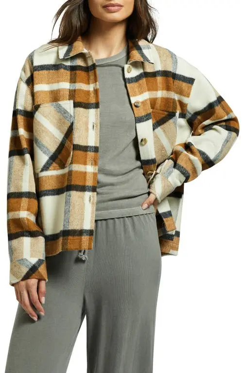 Brixton Bowery Plaid Flannel Button-up Shirt - Washed Copper