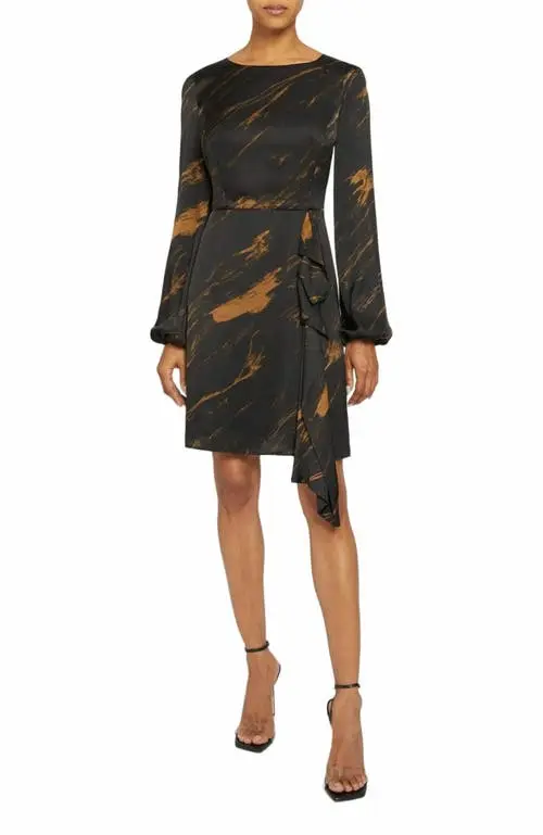 Santorelli Malia Abstract Print Dress - Black