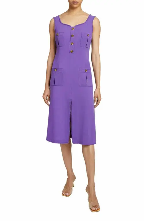 Santorelli A-line Sleeveless Midi Dress - Cool Purple
