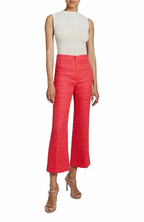 Santorelli Liza Ankle Flared Tweed Pants