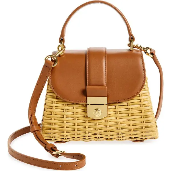 Veronica Beard Small Wicker Avenue Crossbody Bag