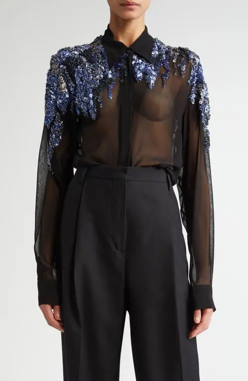 Dries Van Noten Sequin Embellished Button-up Shirt