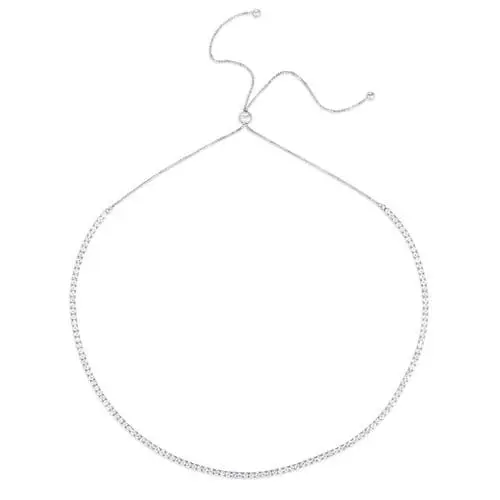 ANNA ZUCKERMAN Diamond Crystalline Bolo Necklace - Platinum