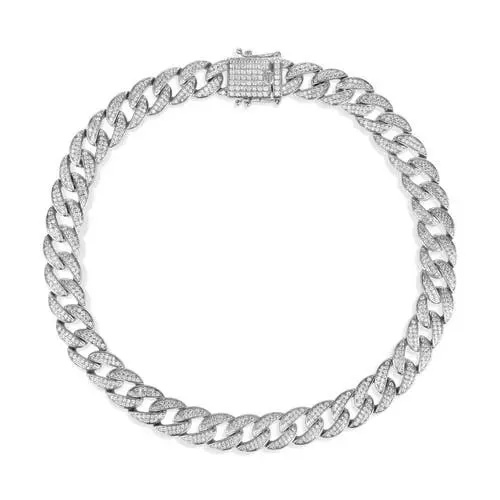 ANNA ZUCKERMAN 12mm Cuban Link Necklace - Platinum