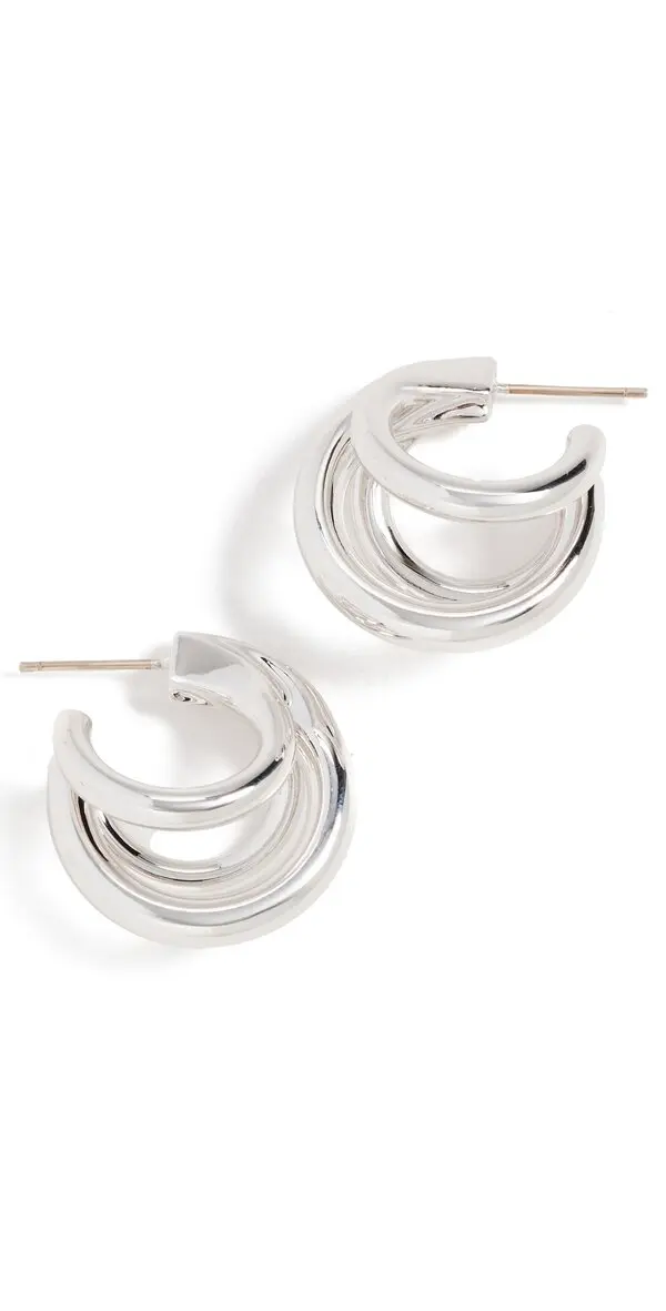 JENNIFER FISHER Triple Lilly Huggies - Silver