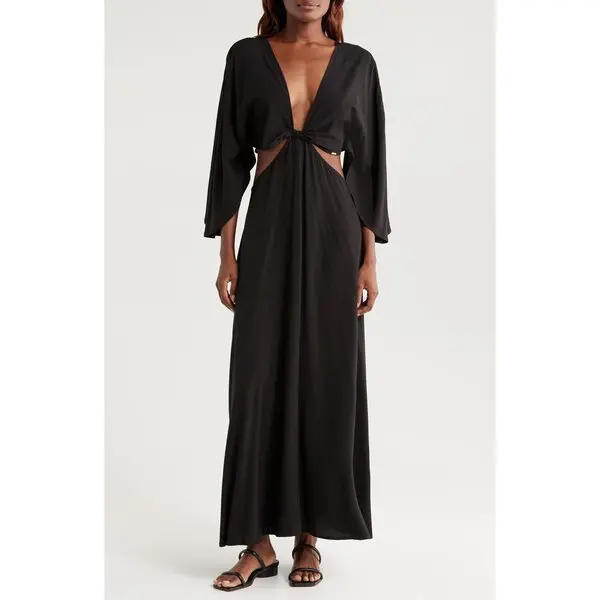 BOAMAR Avalon Cutout Maxi Dress - Black