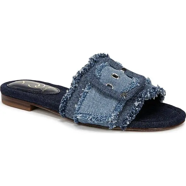 Sam Edelman Bambi Denim Buckle Slide Sandal