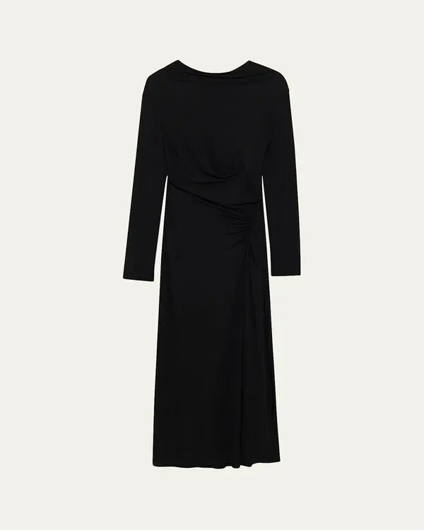 Simkhai Ferrera Ruched Midi Dress - Black
