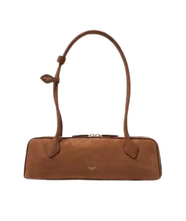 Alaïa Le Teckel Suede Shoulder Bag - Brown