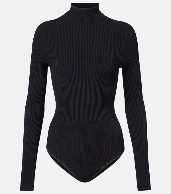 Alaïa Ribbed-knit Turtleneck Bodysuit